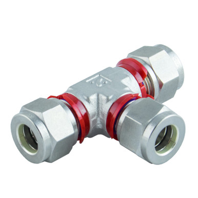 Union Tee, 1/2in Tube x 1/2in Tube x 1/2in Tube, Stainless Steel | Sonny's