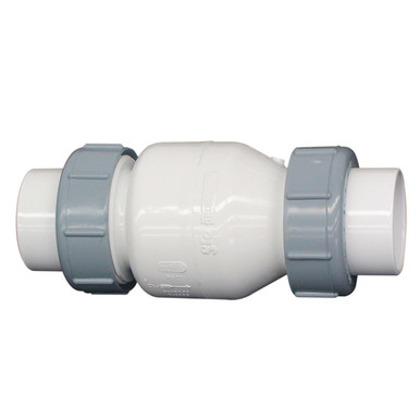 Swing Check Valve, 2in x 2in Socket Union, PVC SCH40 | Sonny's