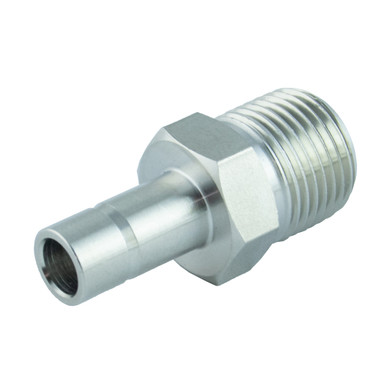 1/2in Stub x 1/2in MPT Male Tube, Stainless Steel | Sonny's