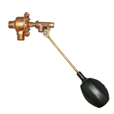 Float Valve Assembly, 1/2in MPT Neoprene Diaphragm, 9GPM @40PSI, Brass ...