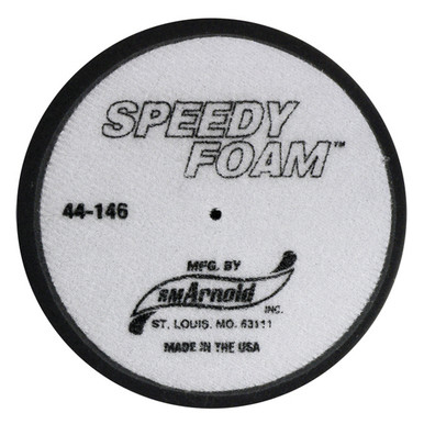 Finishing Foam Pad, 6in Dia. 80 Pores Per Inch (PPI), Flat Pad, Black ...