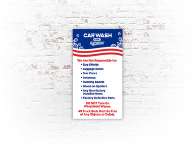 Disclaimer Sign, Wall Mount, 20in x 36in, Mr. Foamer | Sonny's