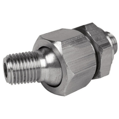 Adapter, Knuckle Ball Joint, 1/4in NPT x 1/4in BSP, Stainless Steel ...