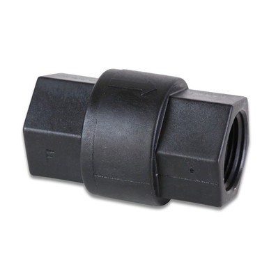 Check Valve, 3/4in FPT, Black, Polypro, 3002091 | Sonny's
