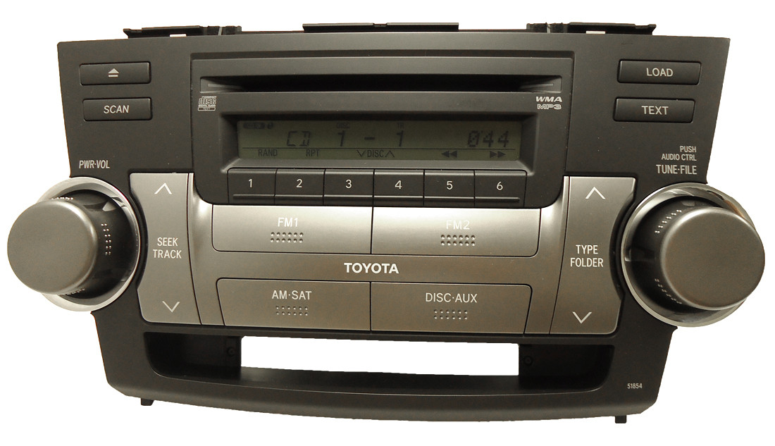 Toyota HIGHLANDER OEM Stereo AM FM SAT RADIO 6 Disc Changer MP3 CD Player