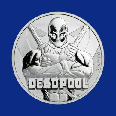 2018 TUVALU $1 MARVEL DEADPOOL 1 OZ SILVER COIN - mikes shop