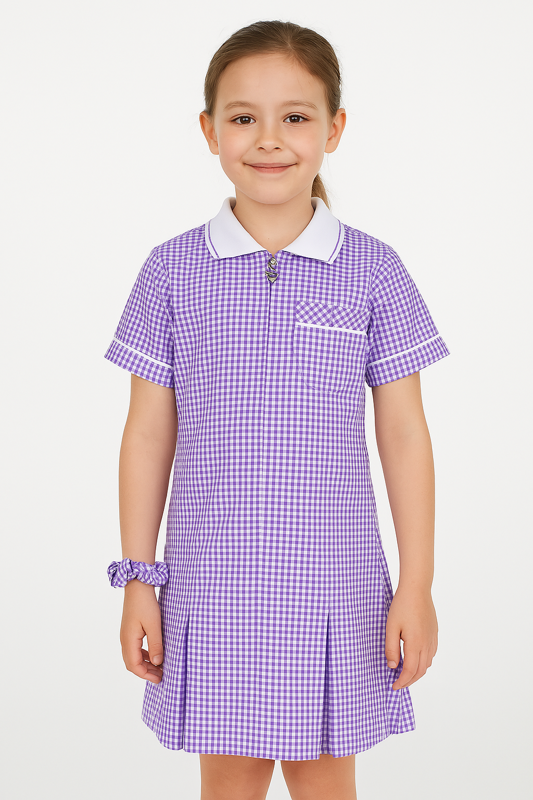 Pink Gingham School Dress Uk