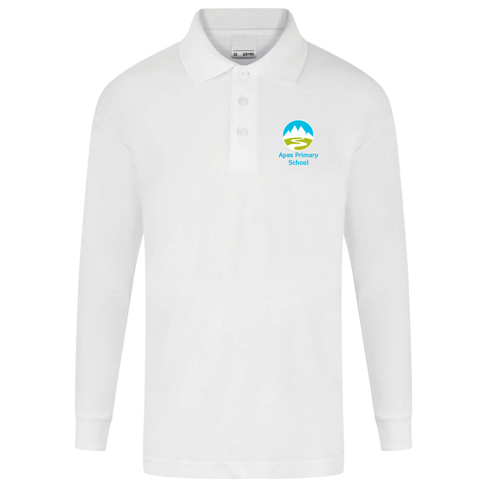 Apex Primary School Uniform Long Sleeve P.E. Polo - School Wear United ...
