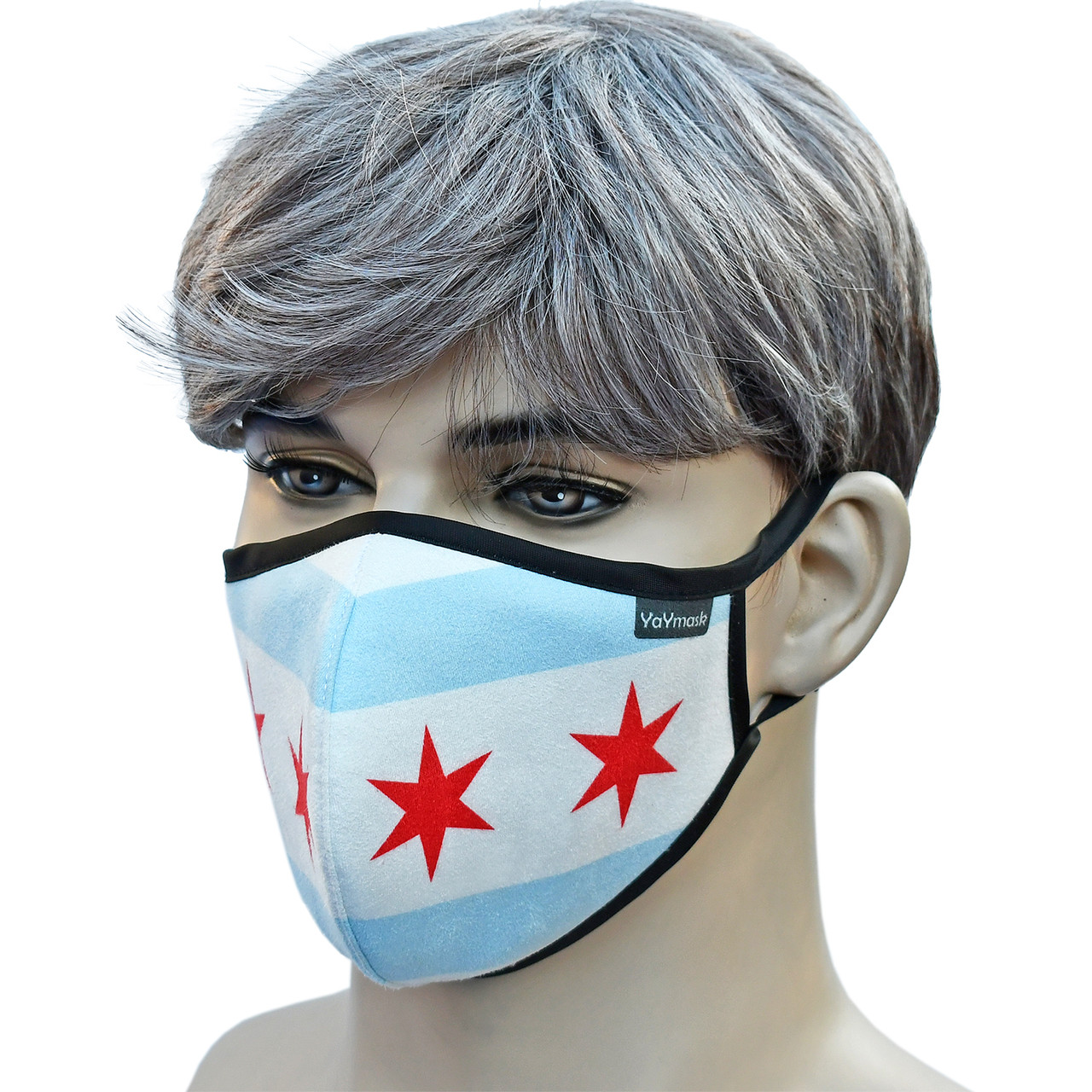 Chicago Flag Design Face Mask
