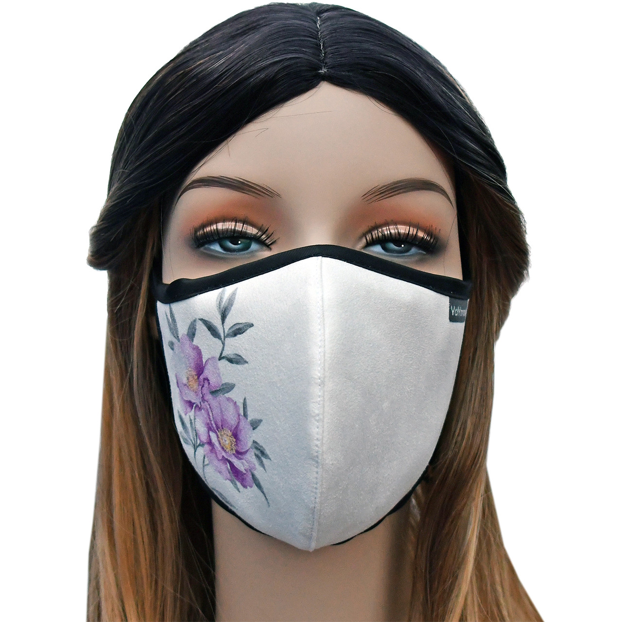 Purple Bouquet Design Face Mask