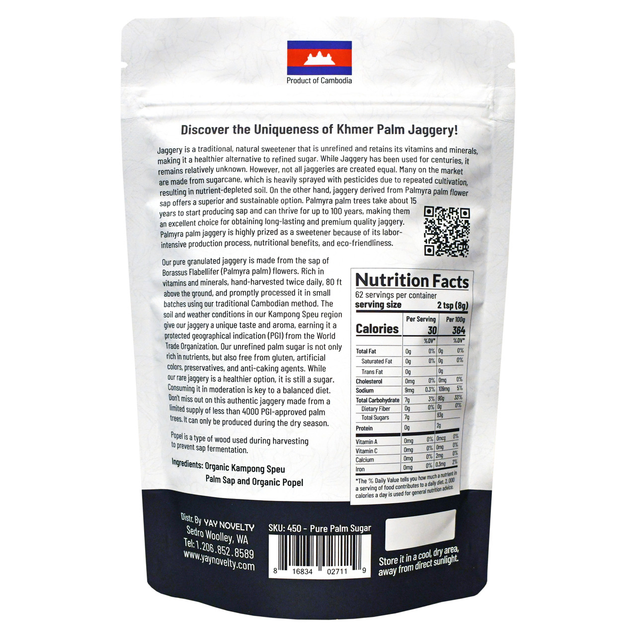 Pure Palmyra Palm Sugar, Natural and Unrefined Sweetener, Low Glycemic ...