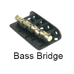 Bridges and covers for 4, 5 and 6 string bass guitars.