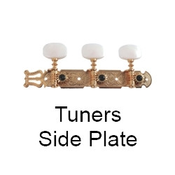 Plate mounted guitar tuning keys