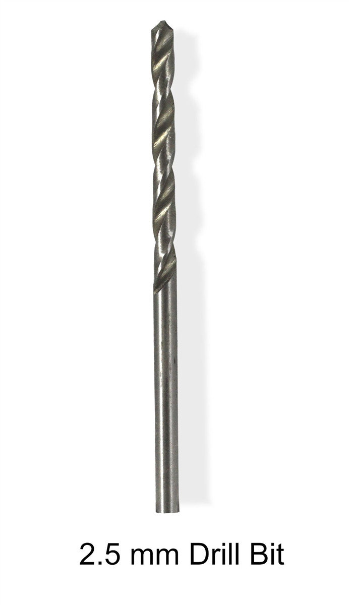 High speed steel drill bit 2.5mm, 0.0984", slightly under 7/64" for ...
