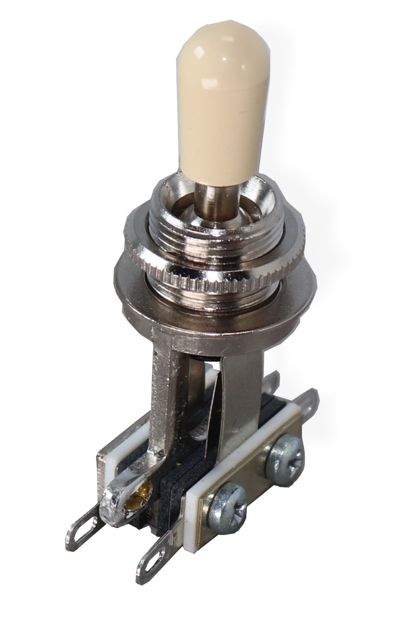 Toggle 3 way Switch Chrome with ivory knob Switchcraft