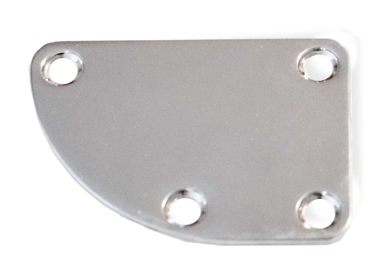 Neck plate chrome curved narrow