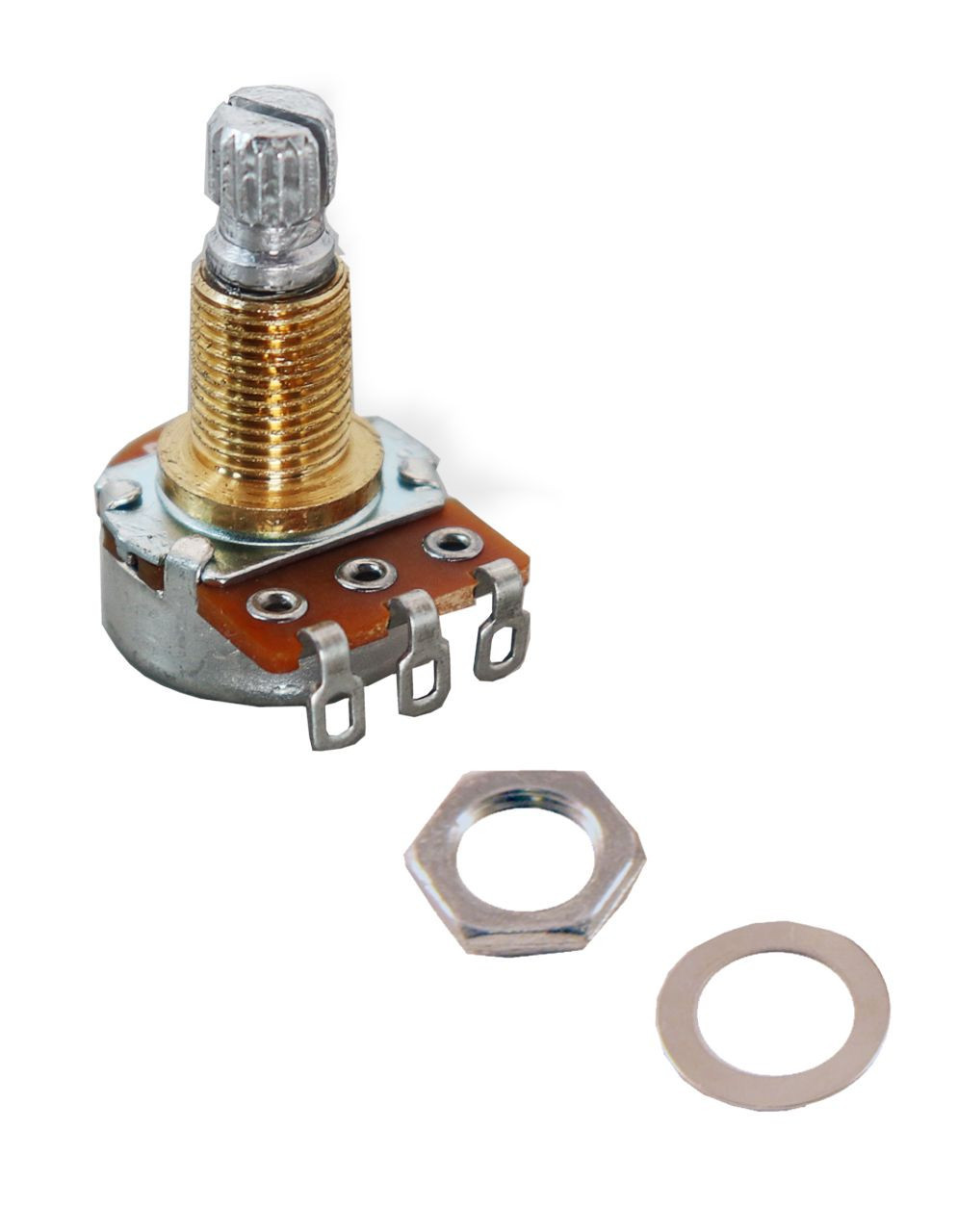 Potentiometer 500K B Linear, Alpha Korea Brass Shaft