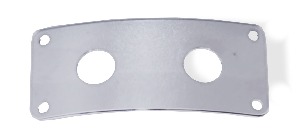 Jack plate rectangular curved double chrome