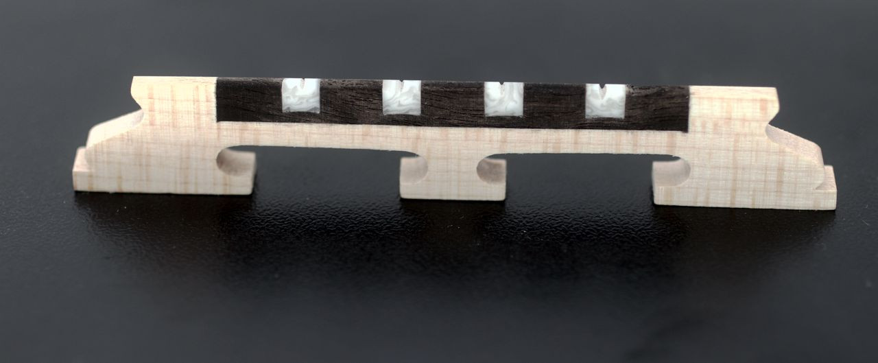 Bridge banjo 4 string 1/2 maple ebony done saddle