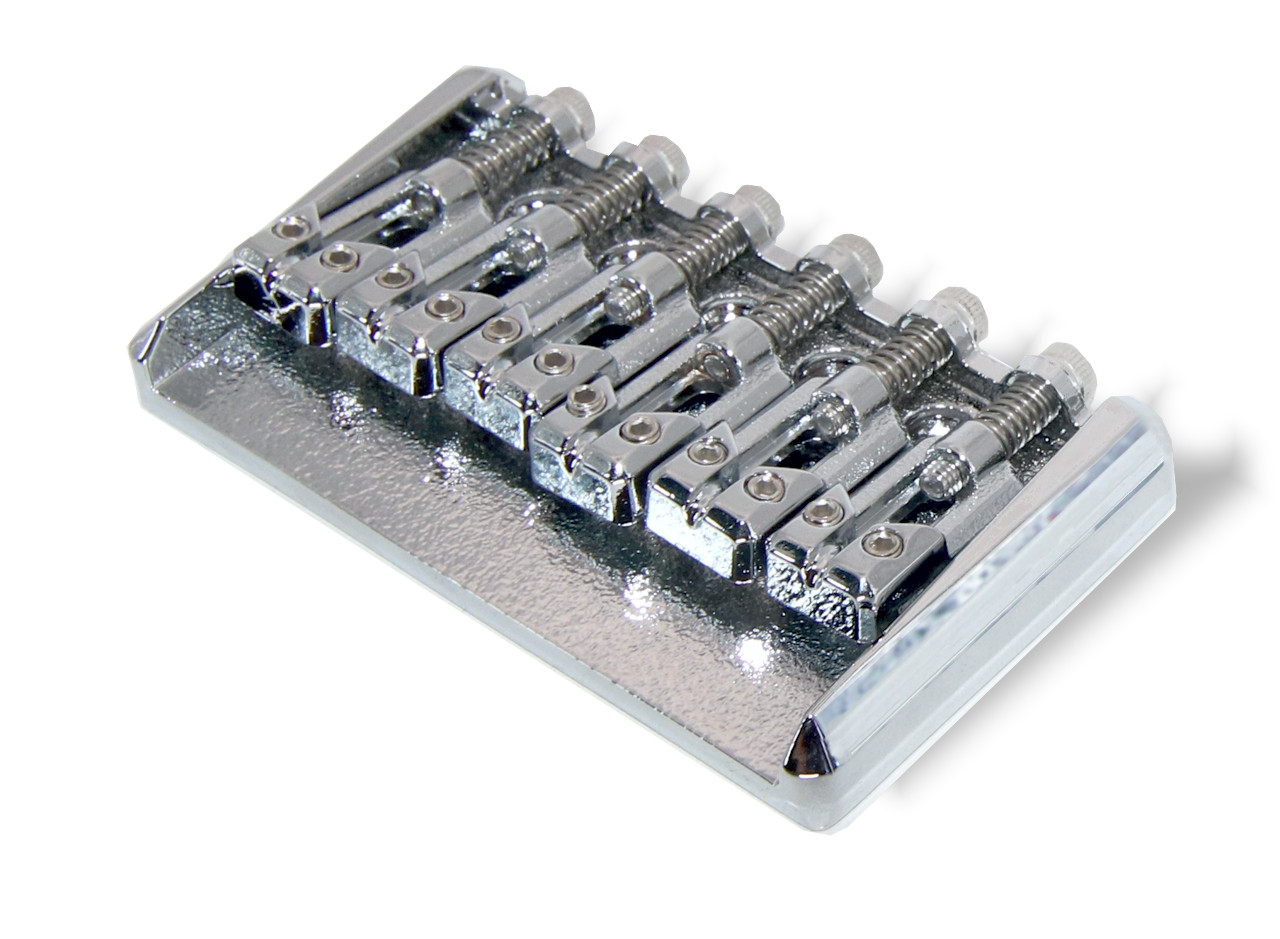 Bridge String through body wrap edge hardtail chrome textured