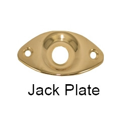 Mounting plates for electronic jacks for guitars and bass