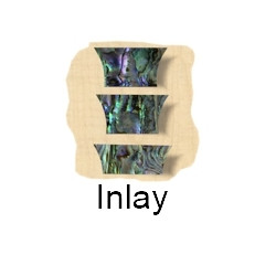 Fret board and guitar inlay