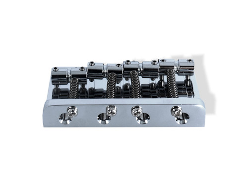 Bass Bridge 19mm 4 String Chrome, string through bridge.
