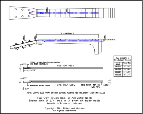 Truss Rod two way 12 1/4"