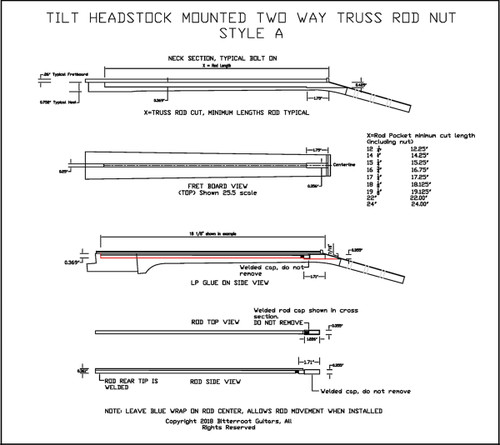 Truss Rod two way 18"