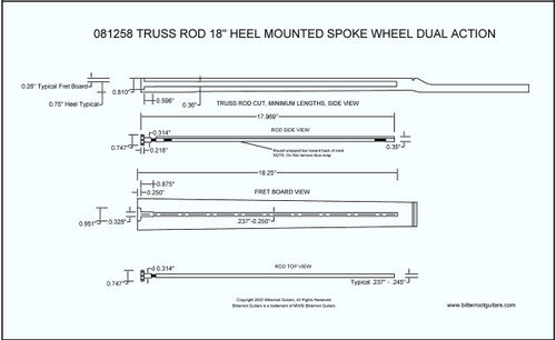 Truss Rod spoke wheel dual action 18"