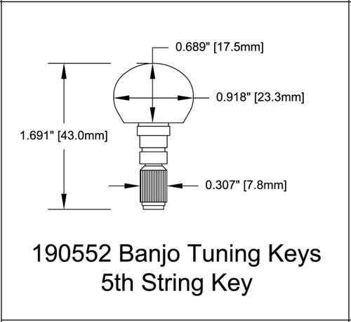 Banjo Tuning Machine Open Back Geared 5 String Set Chrome