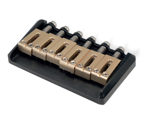 Modern Hardtail Guitar Bridge String through body wrap side black 52.5mm