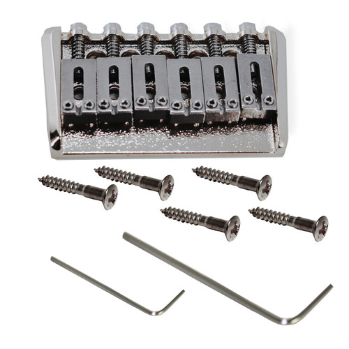 Modern Hardtail Guitar Bridge String through body wrap side chrome 52 ...