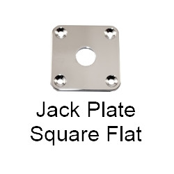 Square Body Mount Jack Plate for Electric Guitars