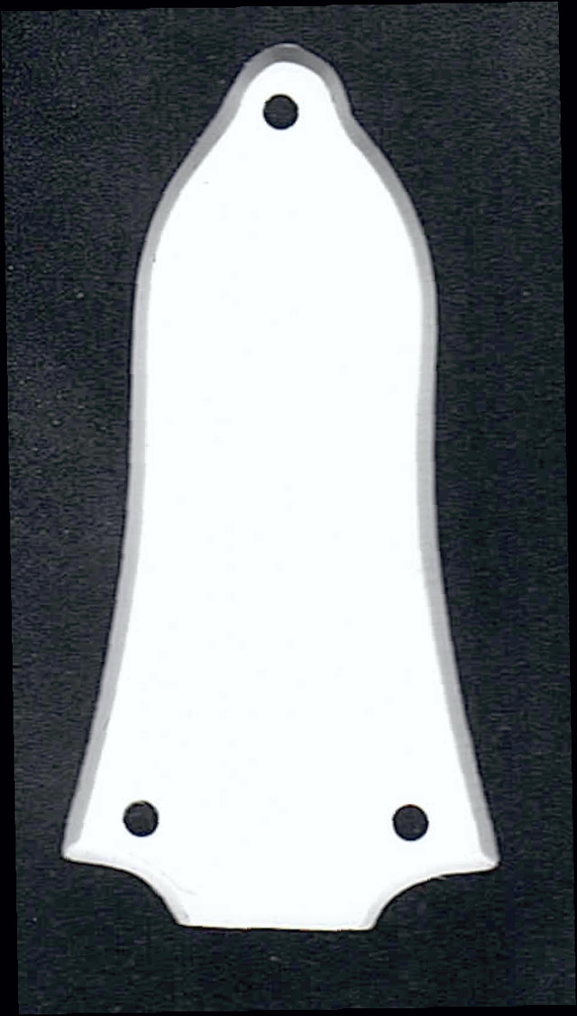 Truss Rod Cover, Bell shaped, 2 holes with mounting screws, gloss black ...