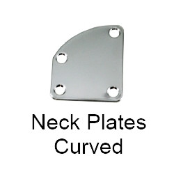 Curved Neck Plates for Electric and Bass Guitars