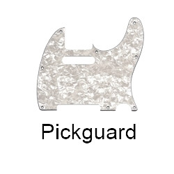 Pickguard and related materials for building and installing pickguards.