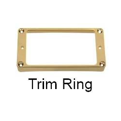 Trim rings for electric guitar pickups