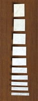 Inlay rectangular set pearloid white
