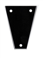 Truss Rod Cover Trapezoid 3 holes gloss black finish