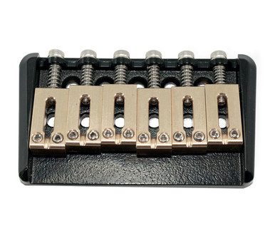 Modern Hardtail Guitar Bridge String through body wrap side black 52.5mm