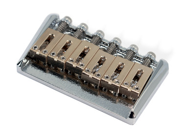 Modern Hardtail Guitar Bridge String through body wrap side Chrome 52.5mm