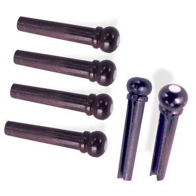 Acoustic Guitar Bridge pins in rosewood with slot. 3 degree, 5mm collar ...