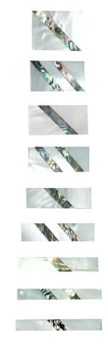 Inlay rectangular set mop with abalone slash 9 piece set