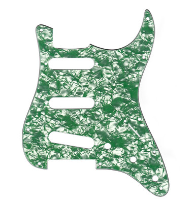 Pickguard for SSS American and MIM electric guitars green pearloid 3 ply