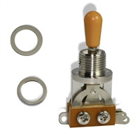 Toggle 3 way Switch Amber knob