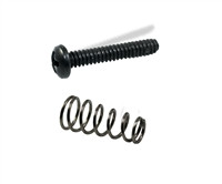 Single Pickup Mounting Screw 4-40 thread and Spring Set Black Finish