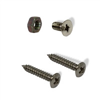 Pickguard mounting bracket screw kit chrome