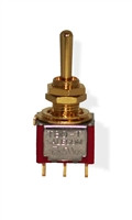 Toggle mini 3 way switch Gold knob