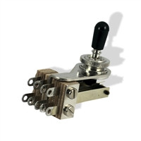 Toggle 3 way Switch Black knob. Angle Switchcraft 12015X DPDT Double Neck